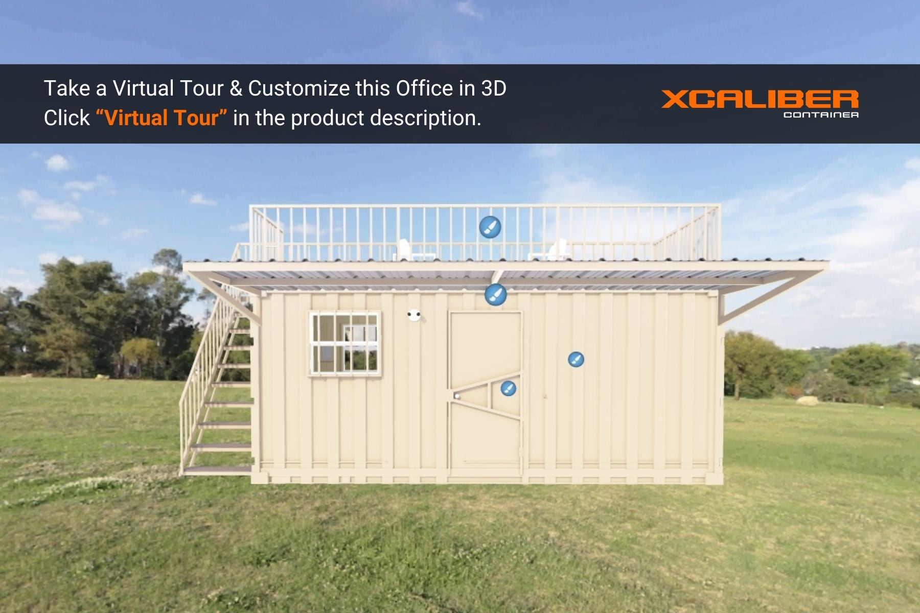 20' Mobile Office with Bathroom – XCaliber Container