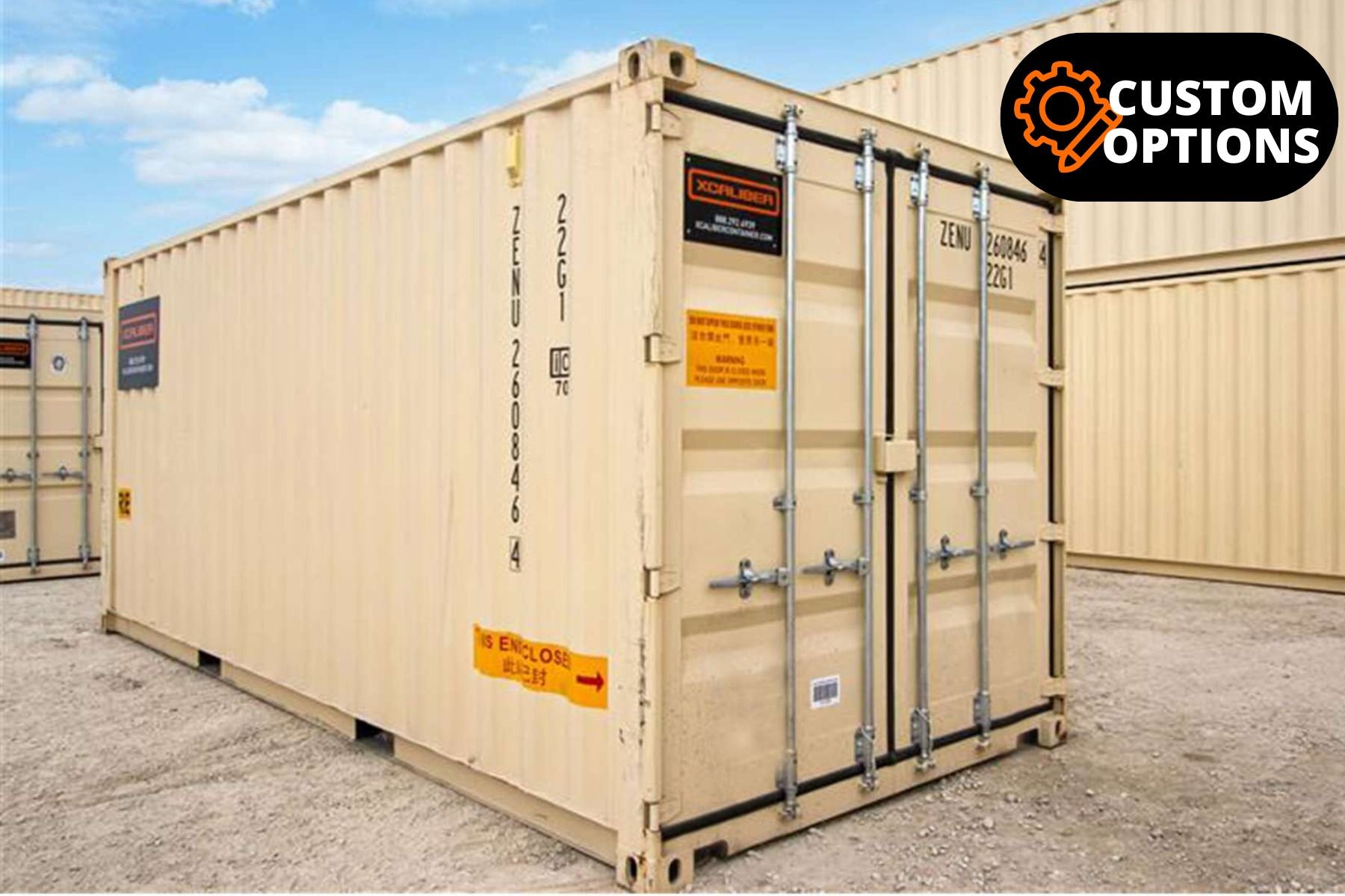 20' Standard 1-Trip Double Door Shipping Container - XCaliber Container