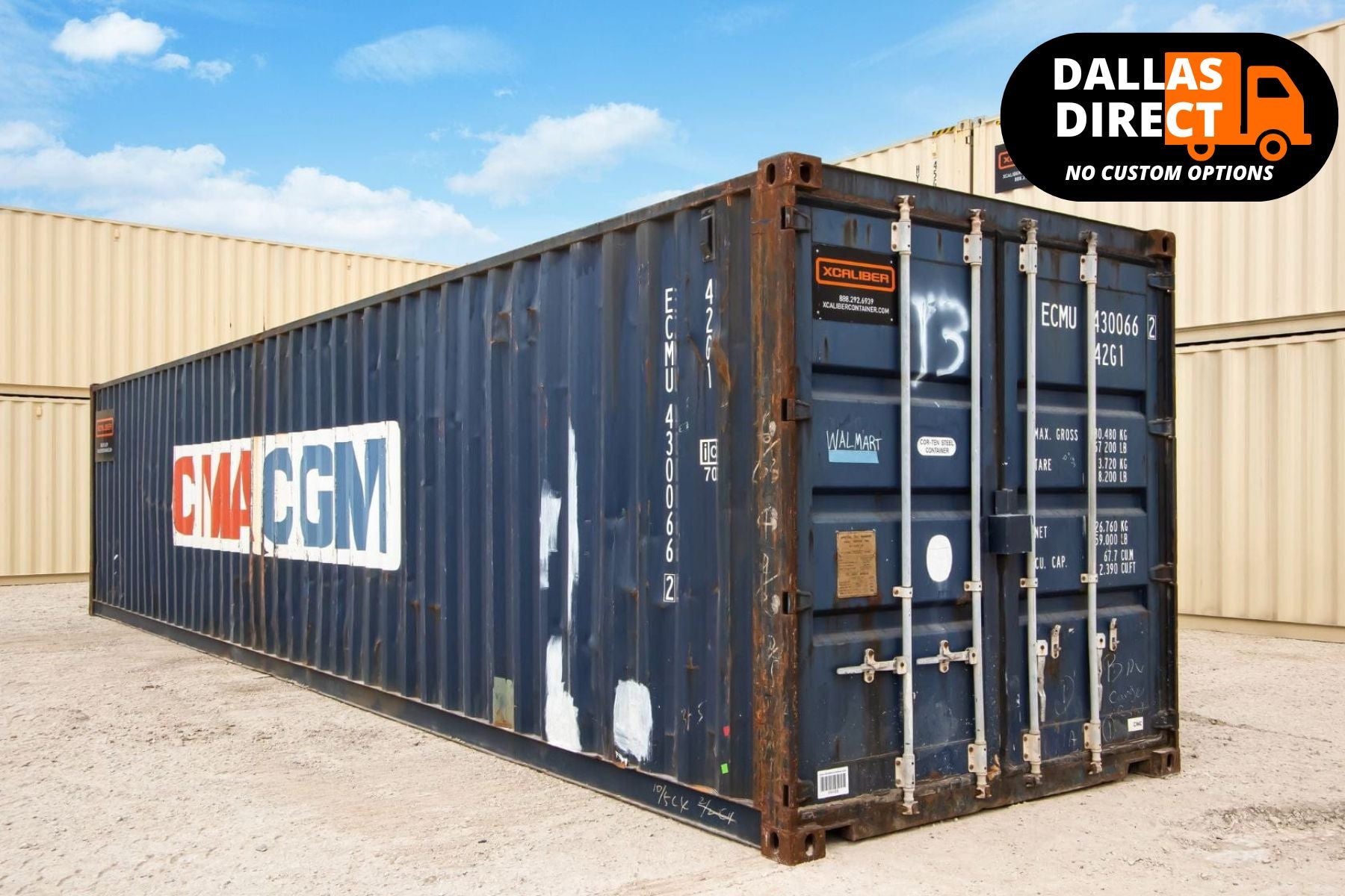 40' Standard Wind & Watertight Shipping Container - Direct Ship ...
