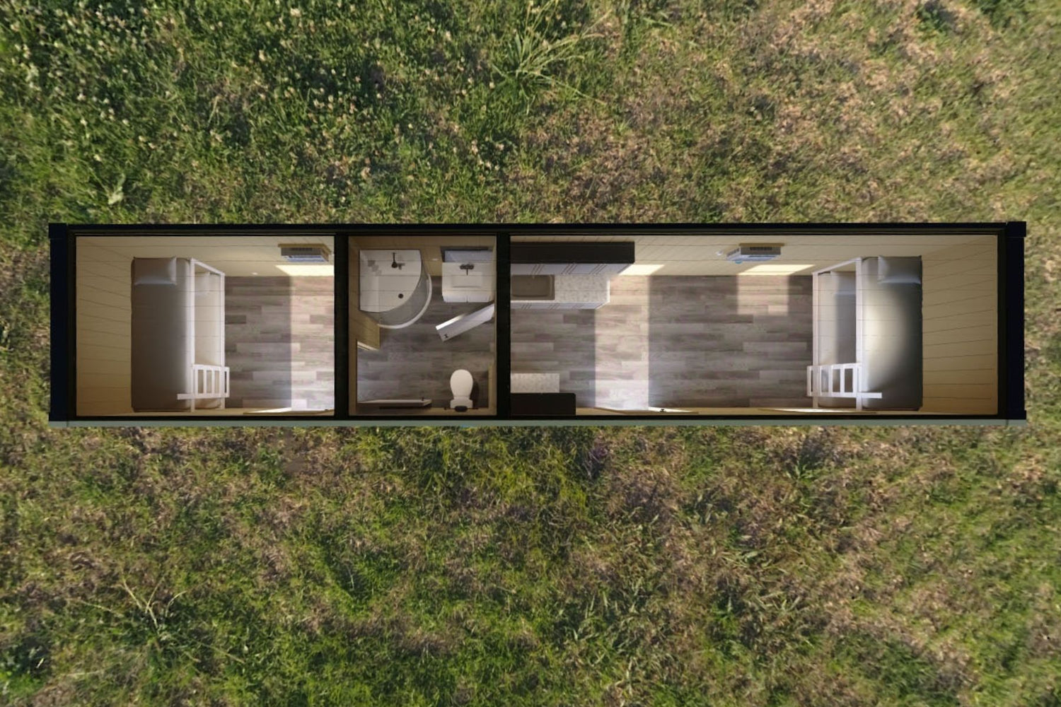 40' Bunkhouse Container Cabin – XCaliber Container