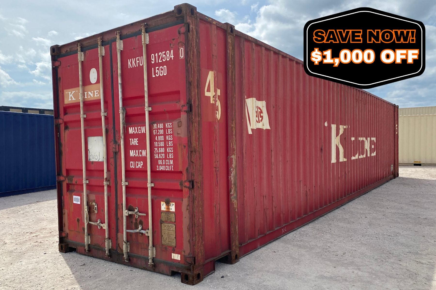 45' High Cube Shipping Container: Used - As Is – XCaliber Container